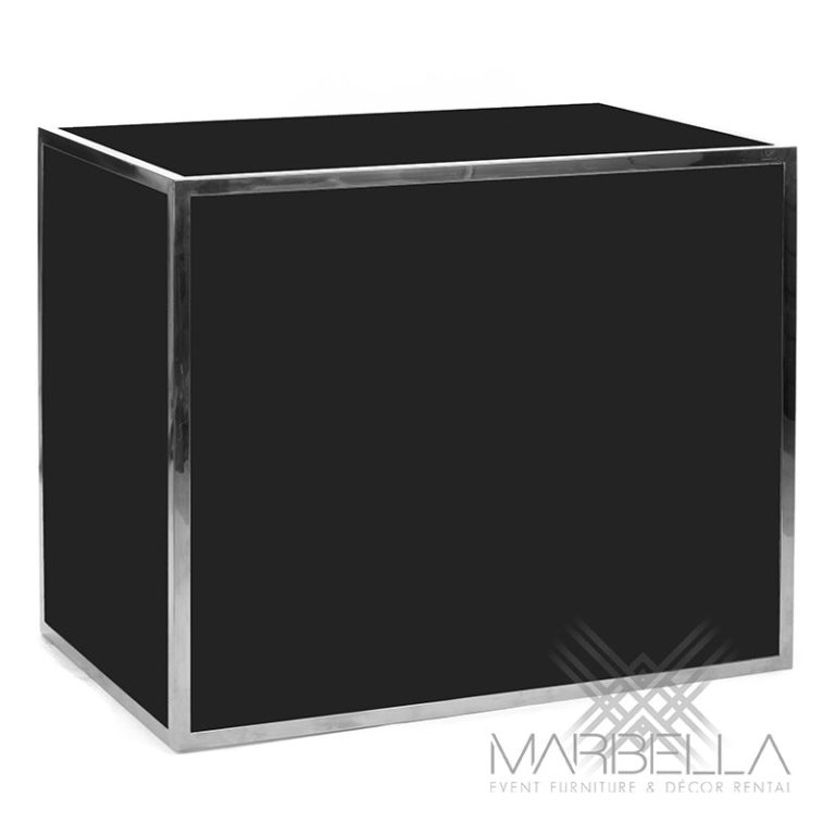 Marbella Event Furniture & Decor Rental - AVENUE 4 FOOT SILVER BAR